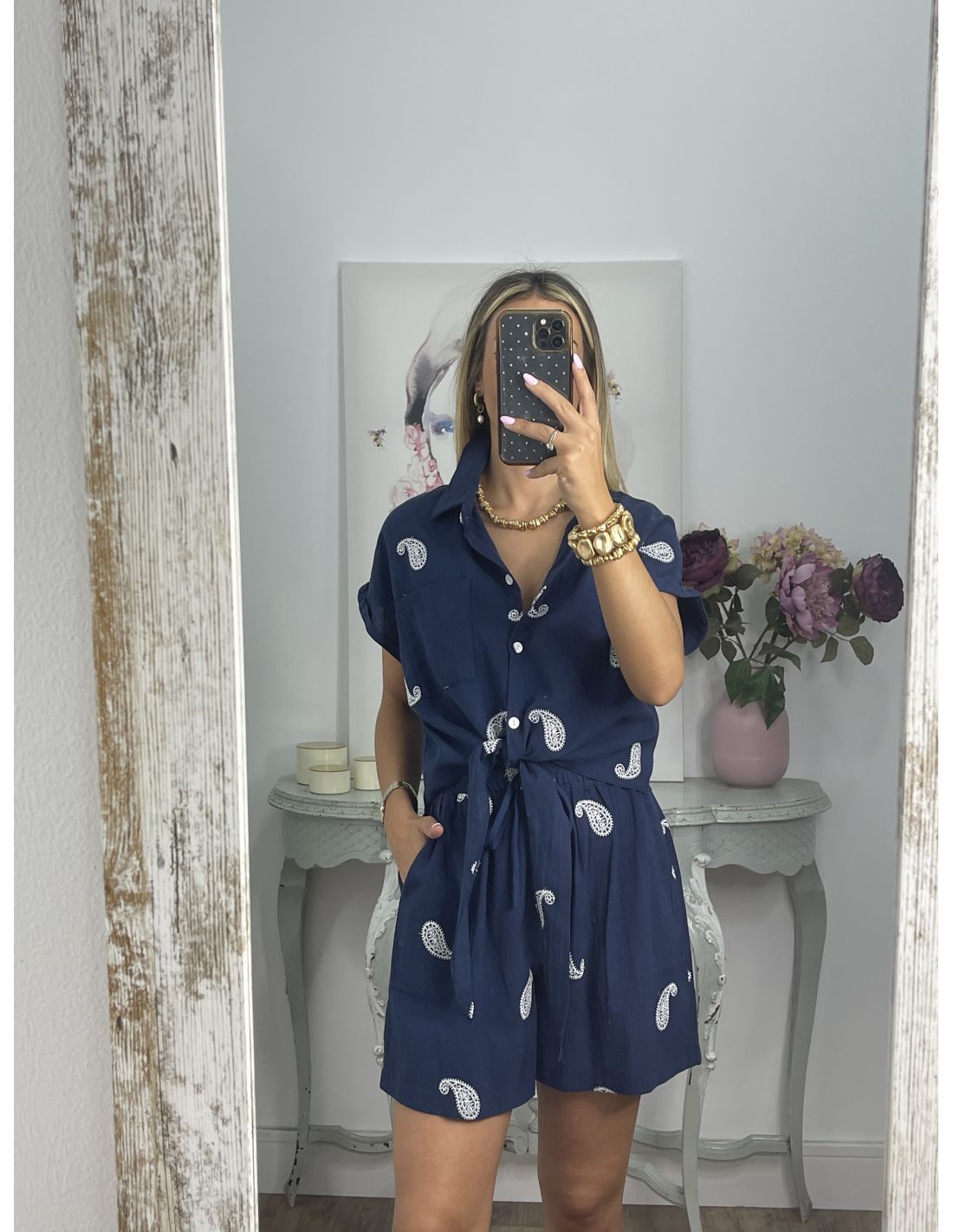 Conjunto Nancy azul marino